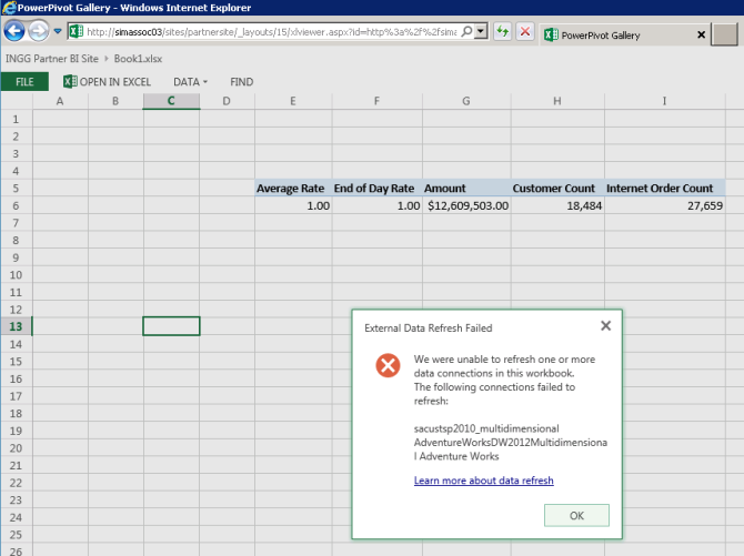 Excel Services Data Refresh Fail Simpson Associates Simpson Associates